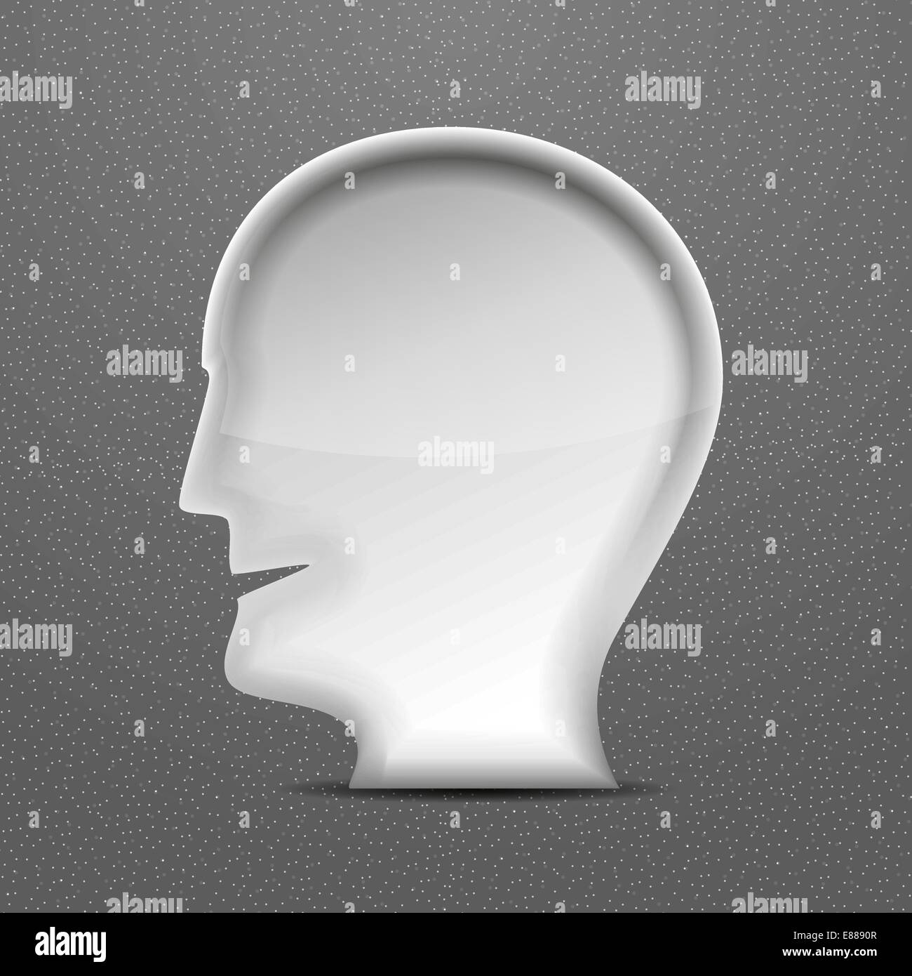 3d vector white head person concept Stock Vector Image & Art - Alamy