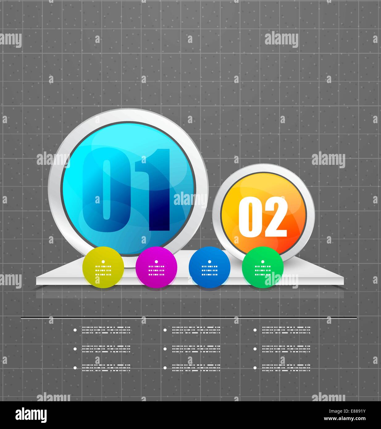 Abstract vector steps circles template Stock Vector Image & Art - Alamy