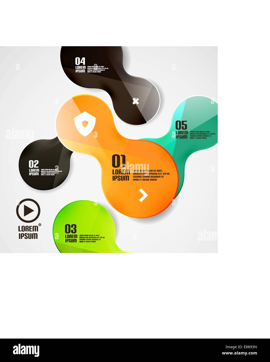 Infographics template options circles Stock Vector Images - Alamy