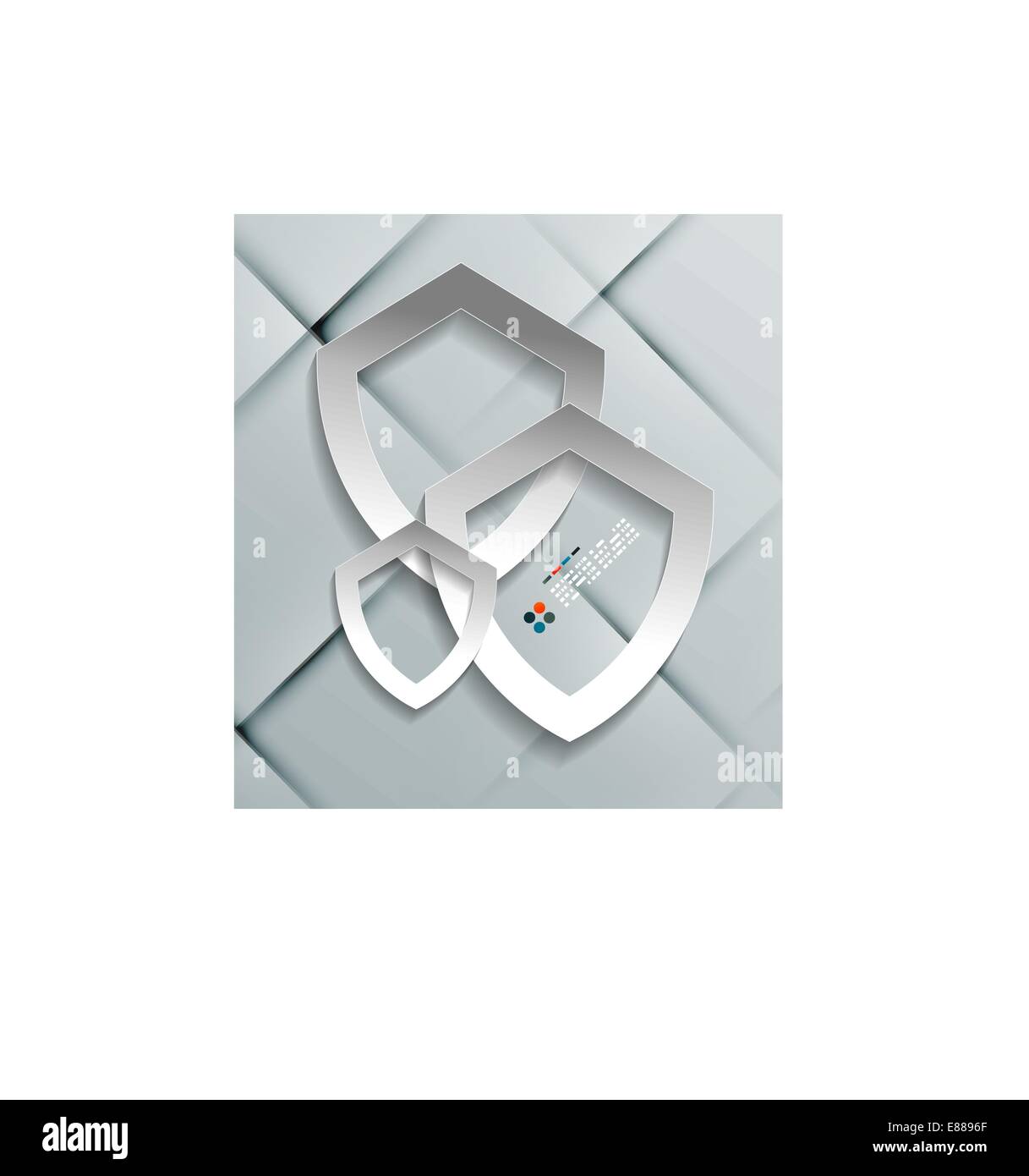 Vector paper protection shield modern design Stock Vector Image & Art ...