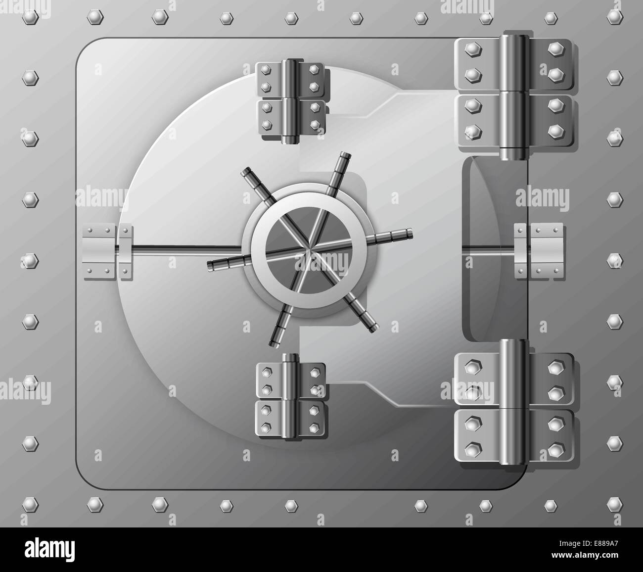 Number on metal door Stock Vector Images - Alamy