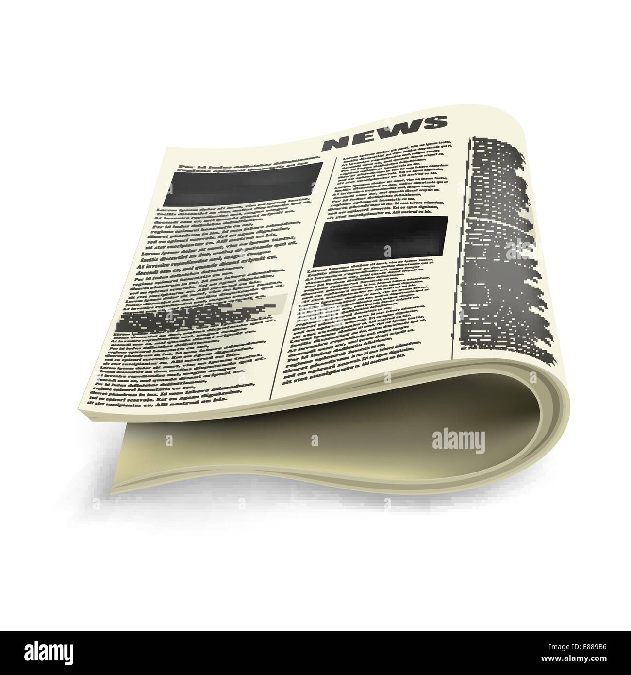Vintage newspaper reading Stock Vector Images - Alamy