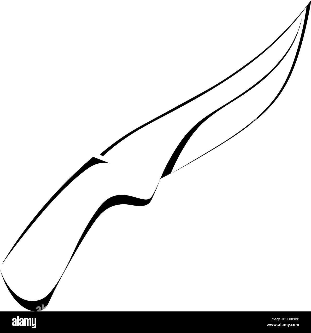 Silhouette of a knife on a white background Stock Vector Image & Art ...
