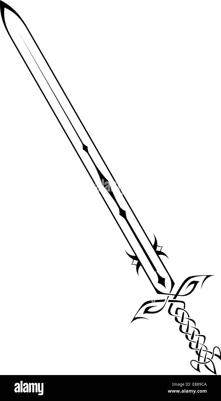 Sword on a white background Stock Vector Image & Art - Alamy
