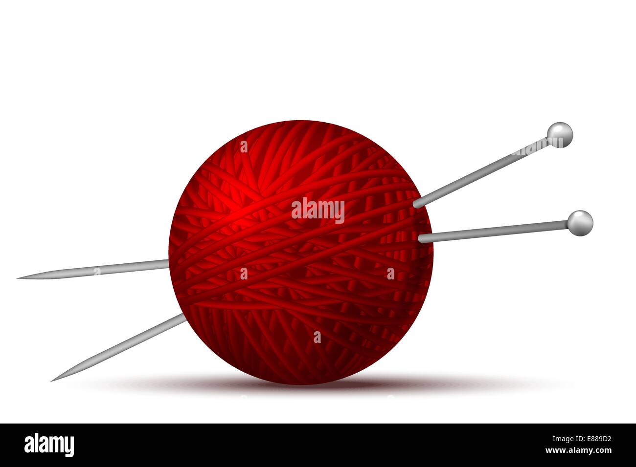 White red yarn knitting Stock Vector Images - Alamy