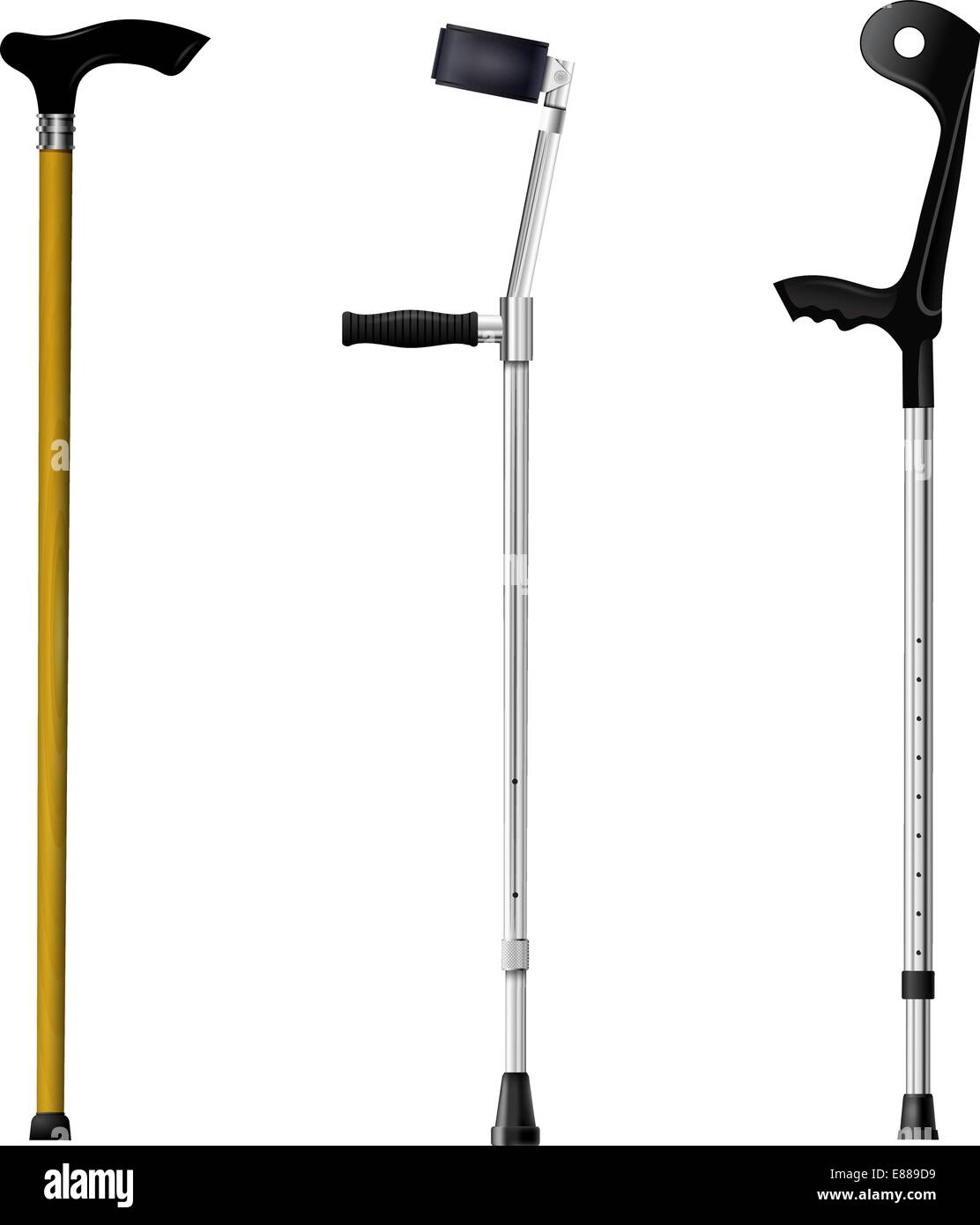 Lean on walking stick Stock Vector Images - Alamy