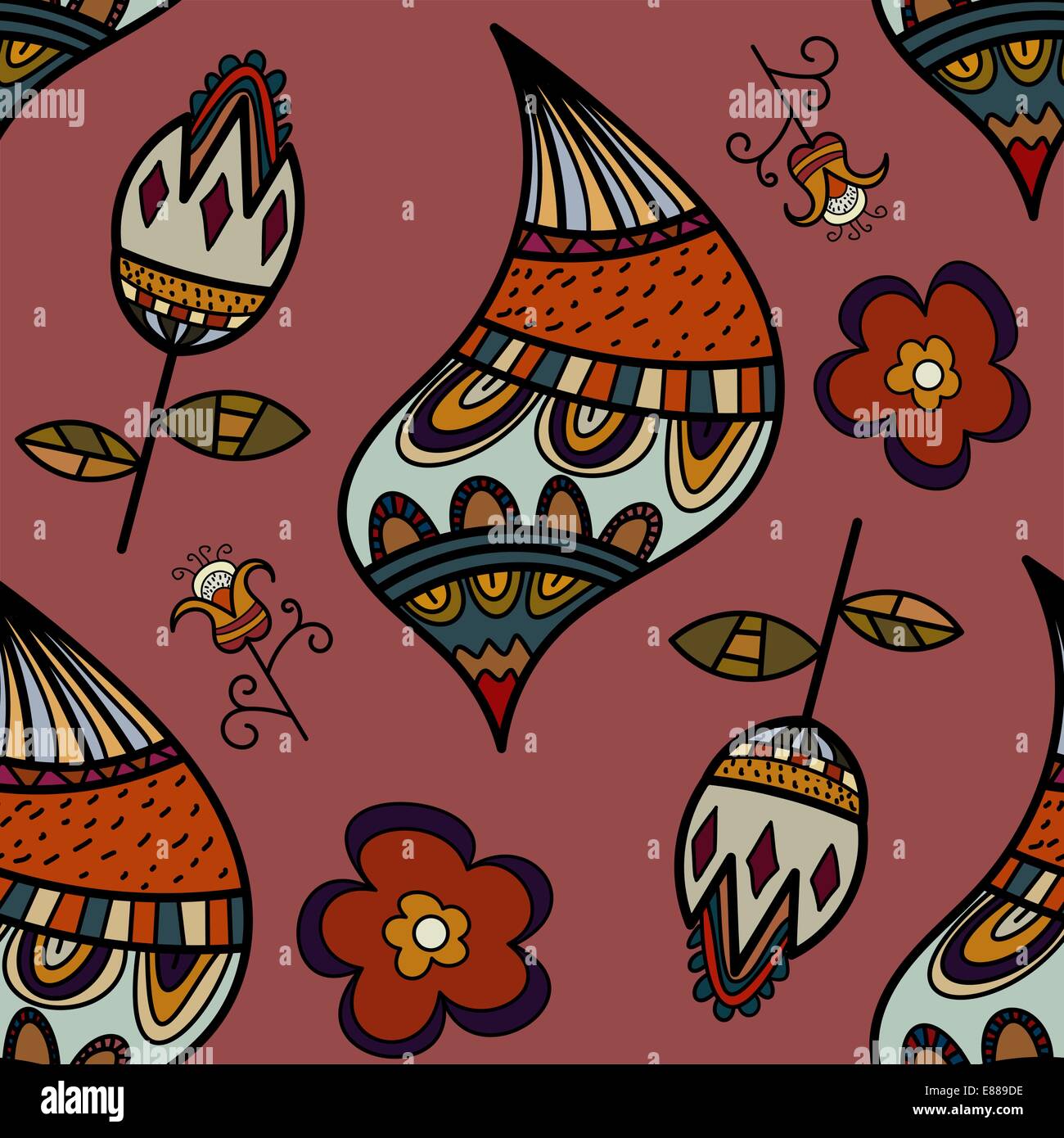 Colorful floral seamless texture. Basis for wallpaper and fabrics Stock ...