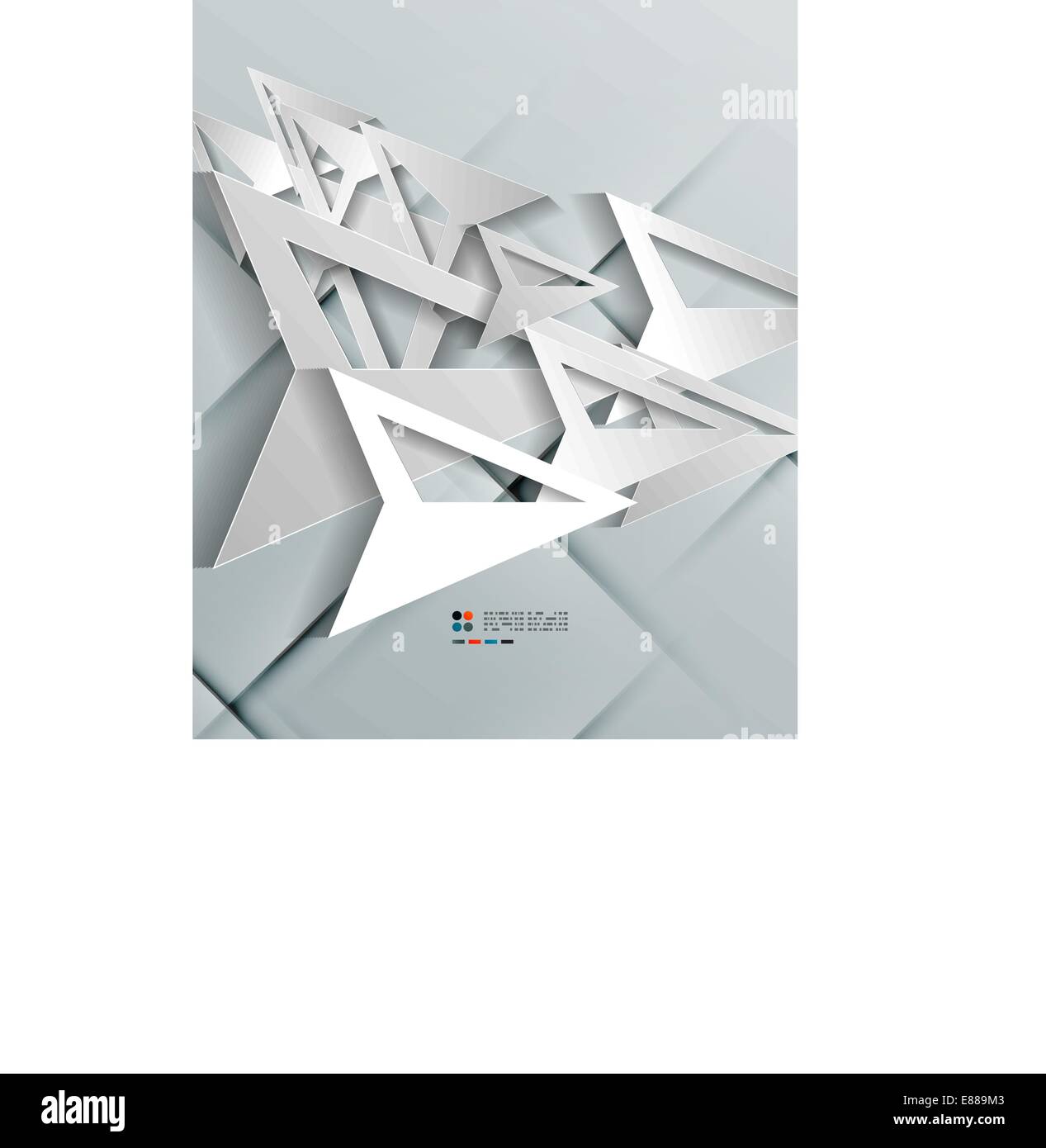 Triangle arrow 3d paper design Stock Vector Image & Art - Alamy