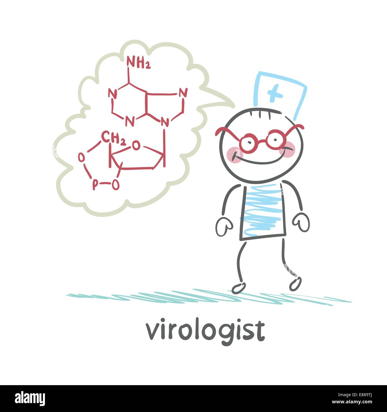 virologist thinking about the formula Stock Vector Image & Art - Alamy