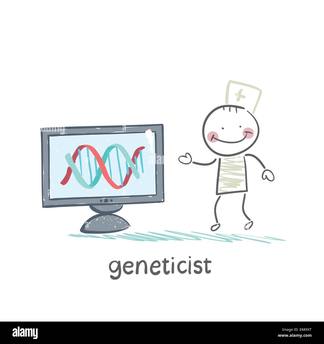geneticist at the computer Stock Vector Image & Art - Alamy