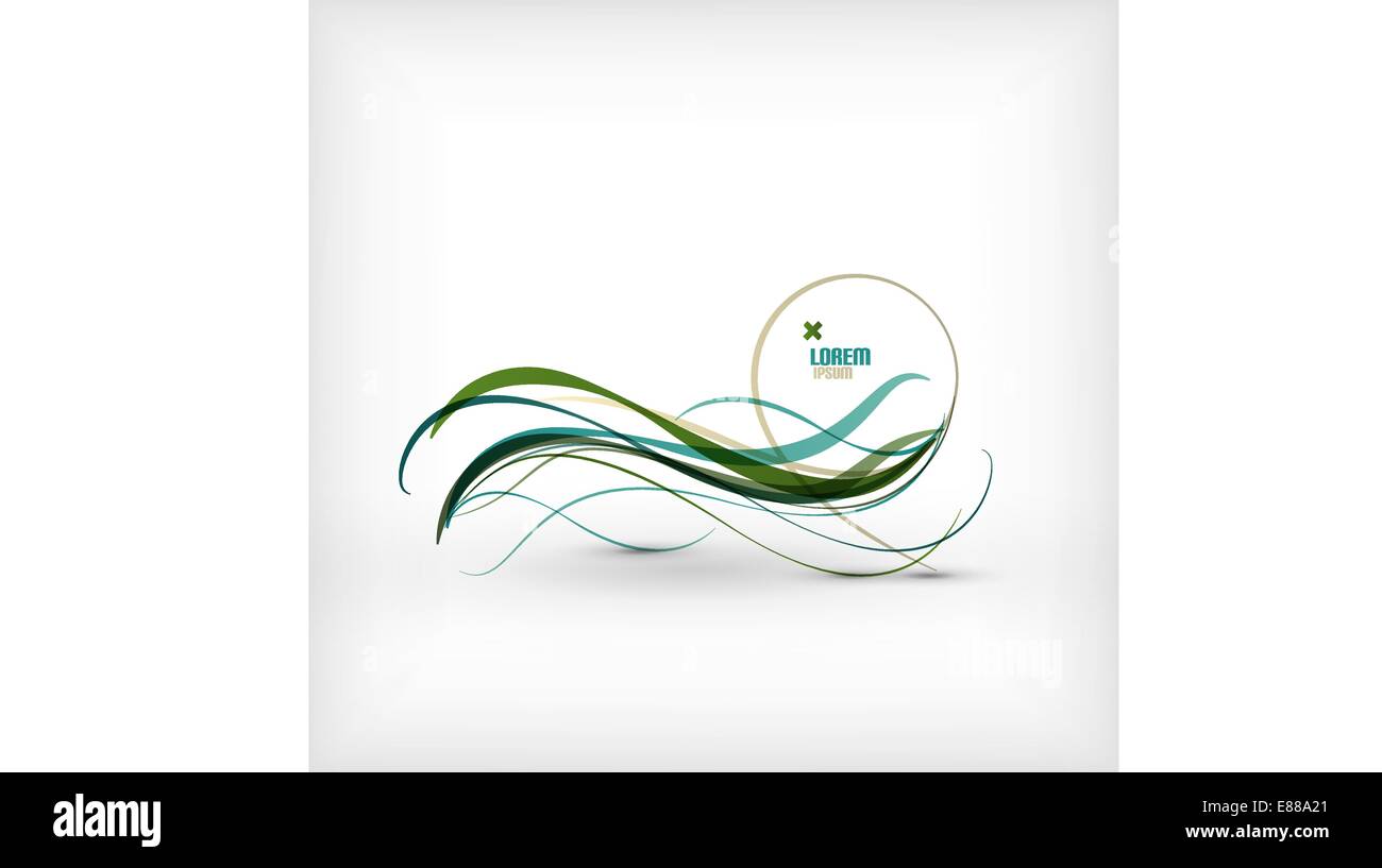 Blue abstract wave lines minimal design Stock Vector Image & Art - Alamy