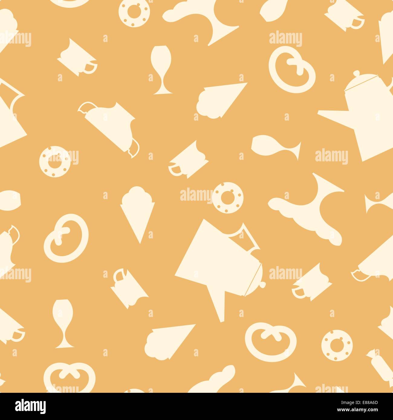 Seamless texture with tea items Stock Vector Image & Art - Alamy