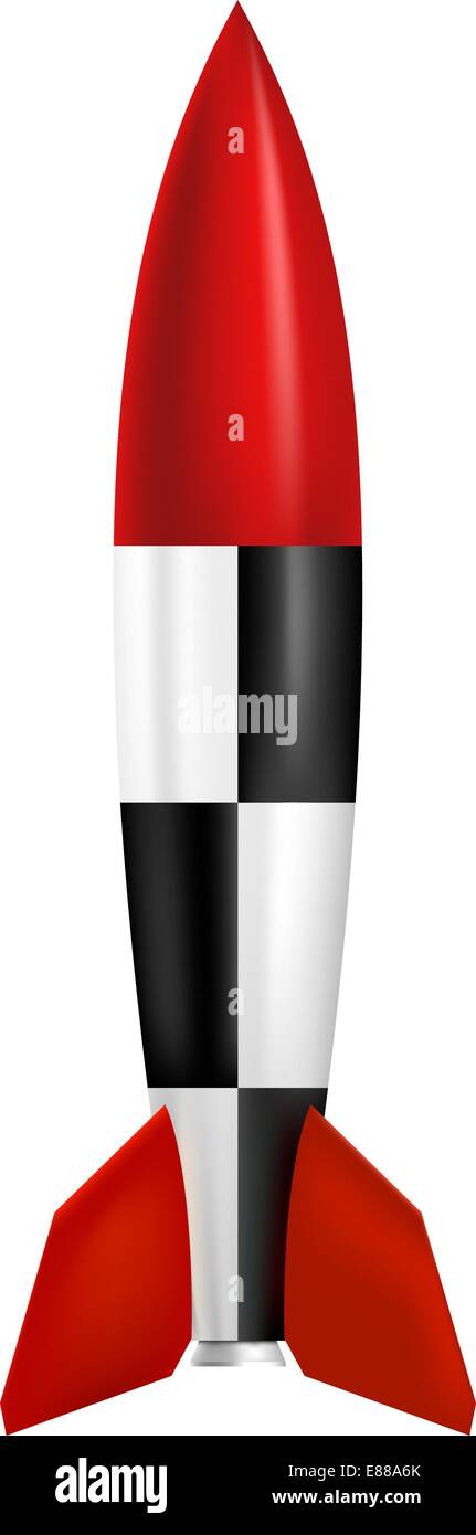Rocket on white background Stock Vector Image & Art - Alamy