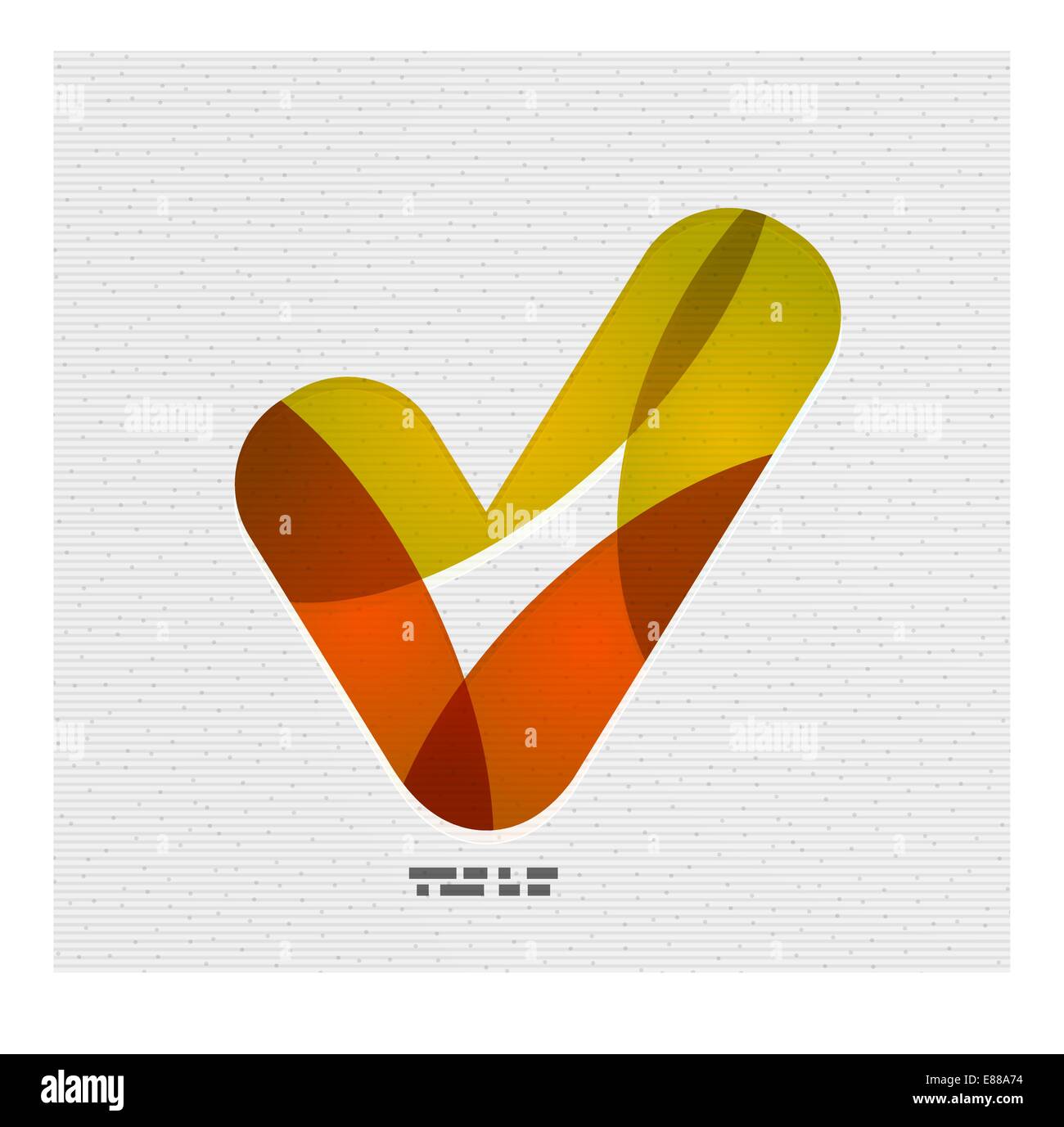 Orange tick symbol on Cut Out Stock Images & Pictures - Alamy