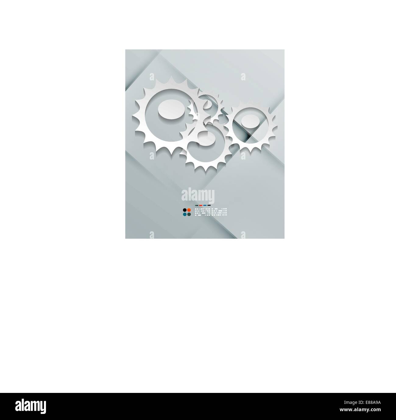 Vector paper gear modern design Stock Vector Image & Art - Alamy