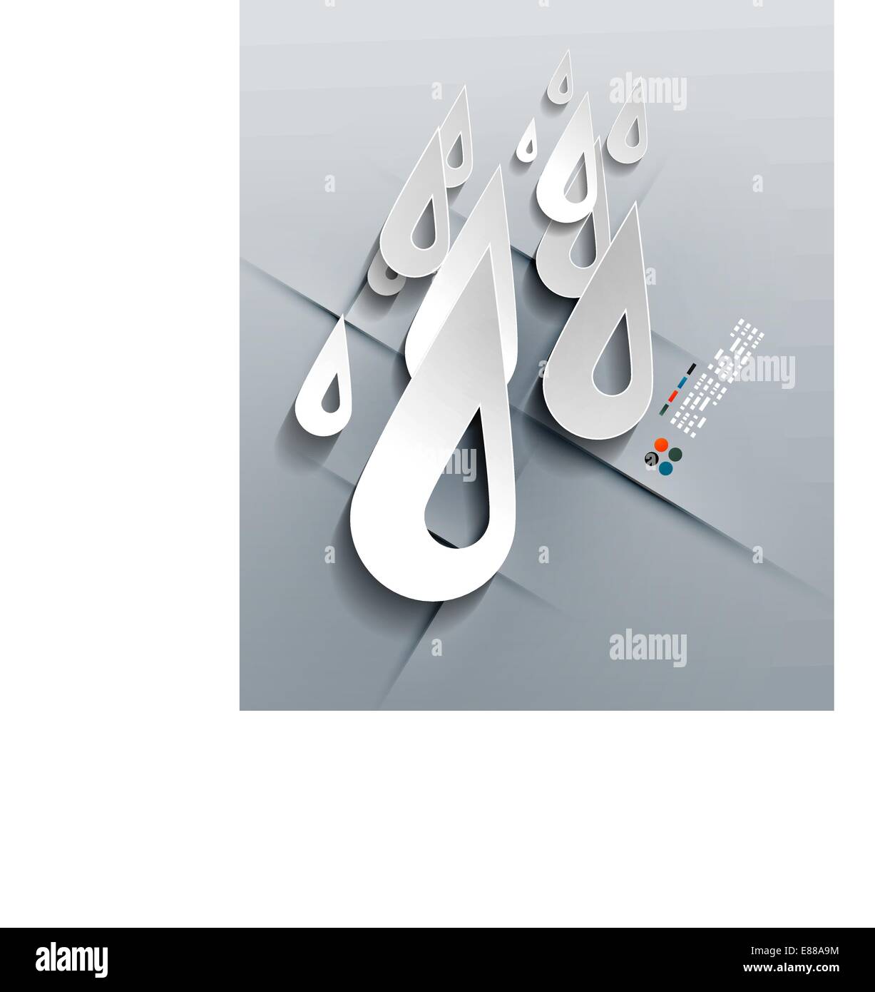 Vector water drops paper modern design Stock Vector Image & Art - Alamy