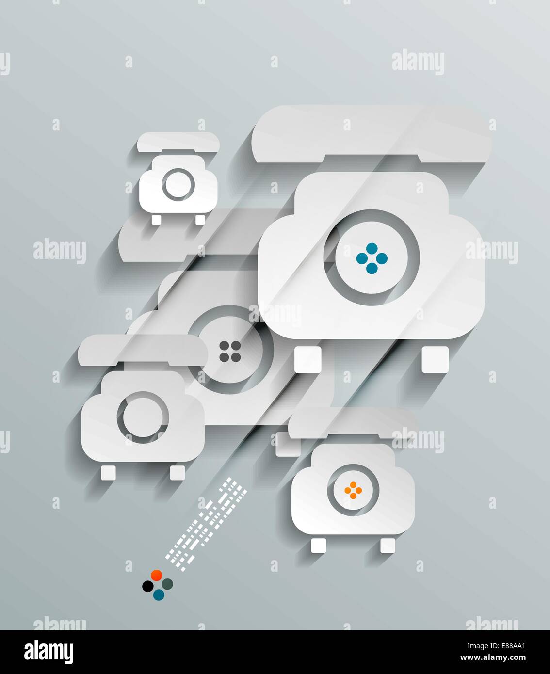 Phone 3d paper concept Stock Vector Image & Art - Alamy