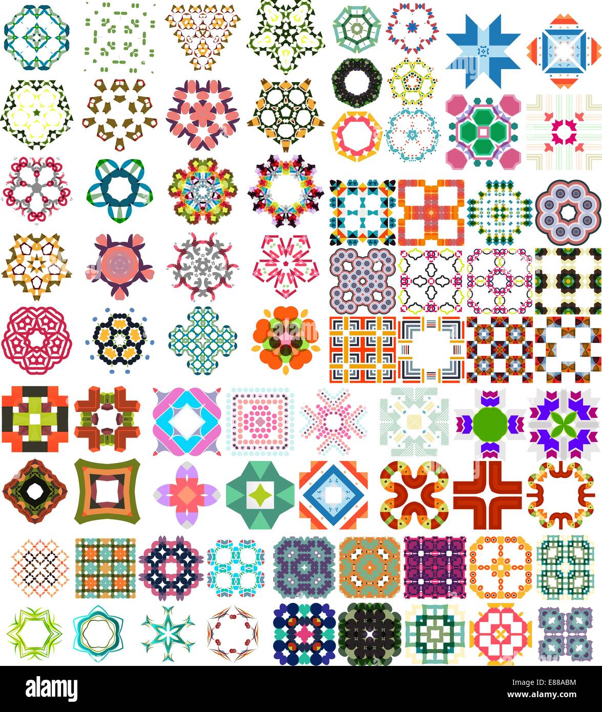 Set of abstract geometric icons / shapes. Can be used for vintage ...