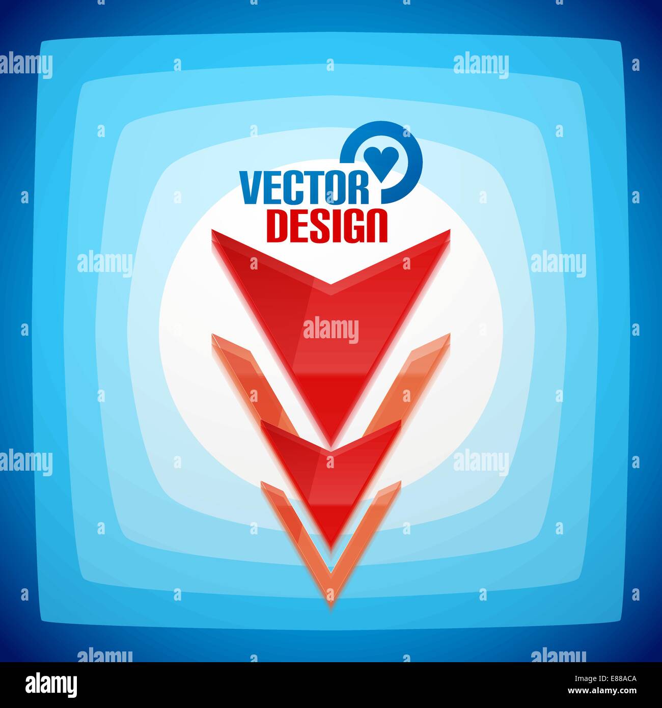 Vector 3d glossy arrow sign template Stock Vector Image & Art - Alamy