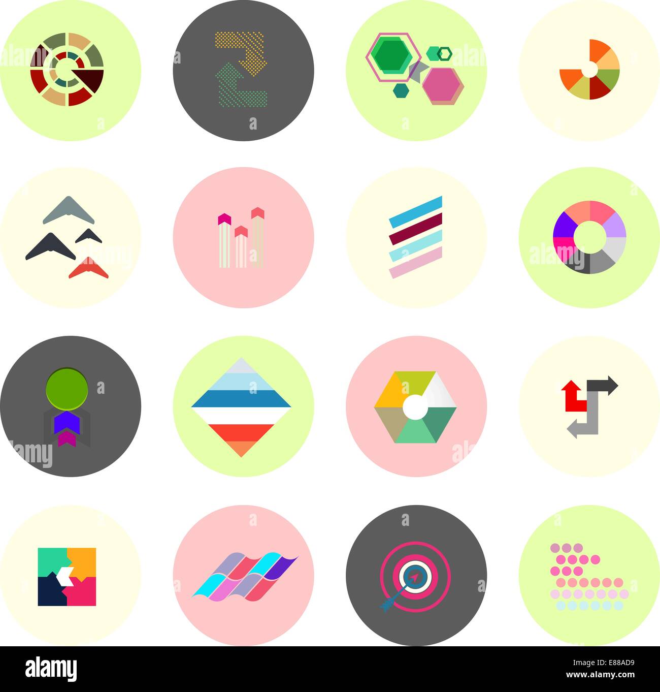 Set of business infographics / icons / abstract shapes Stock Vector ...