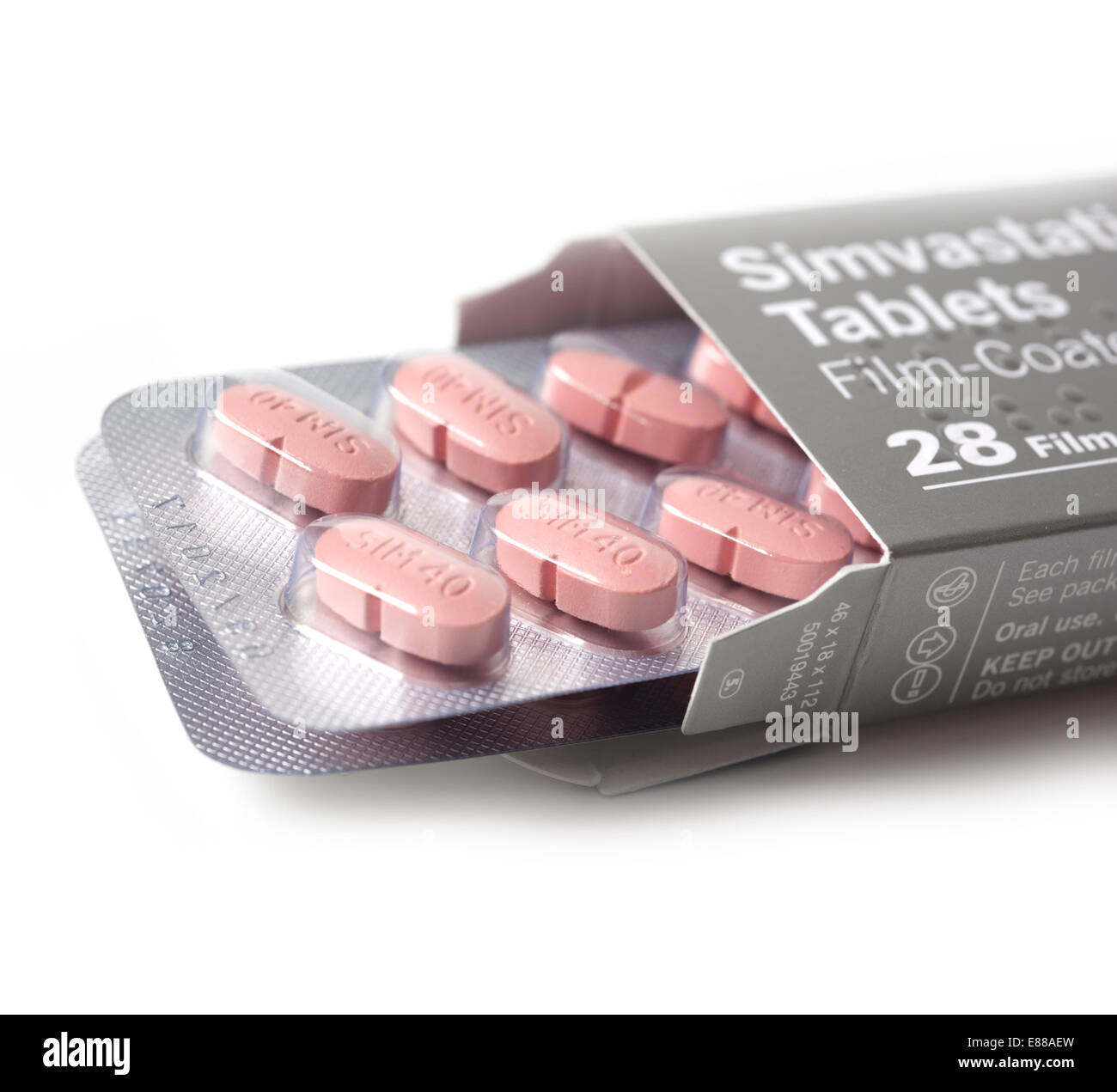Packs of Statins tablets on a white background Stock Photo - Alamy