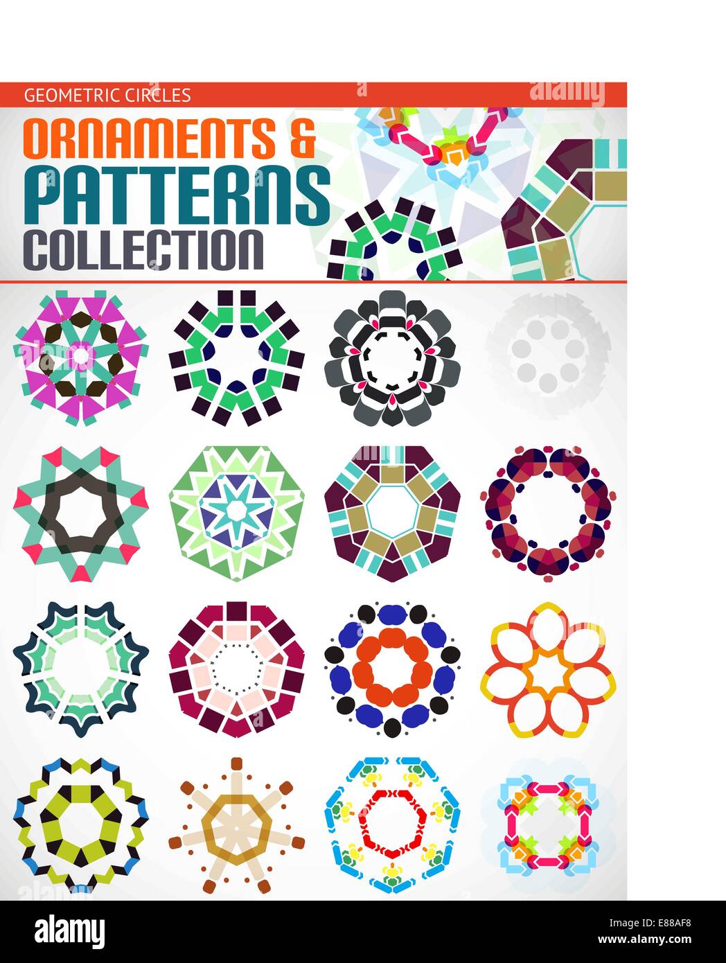 Geometric round shapes set for backgrounds Stock Vector Image & Art - Alamy