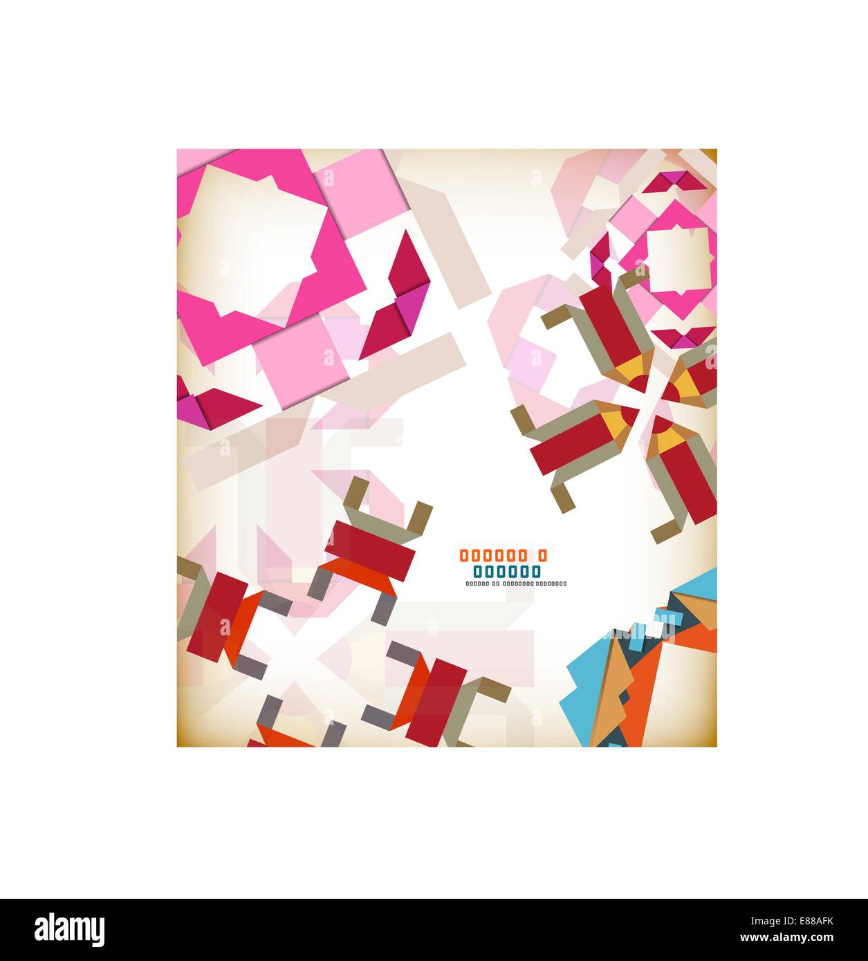 Vector geometric vintage retro pattern background Stock Vector Image ...
