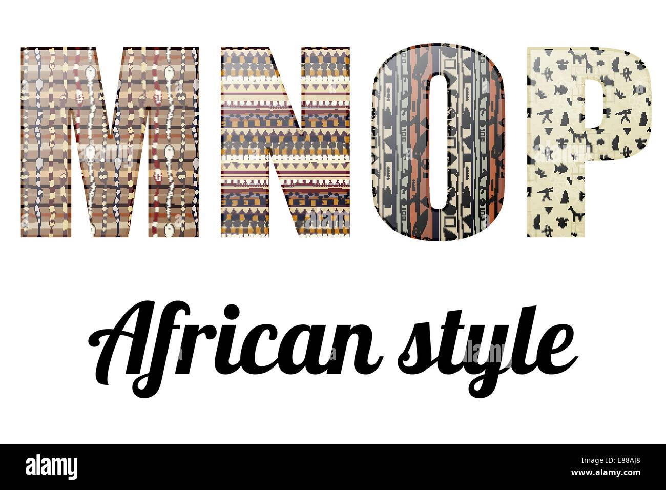 Letters of the alphabet African texture Stock Vector Image & Art - Alamy