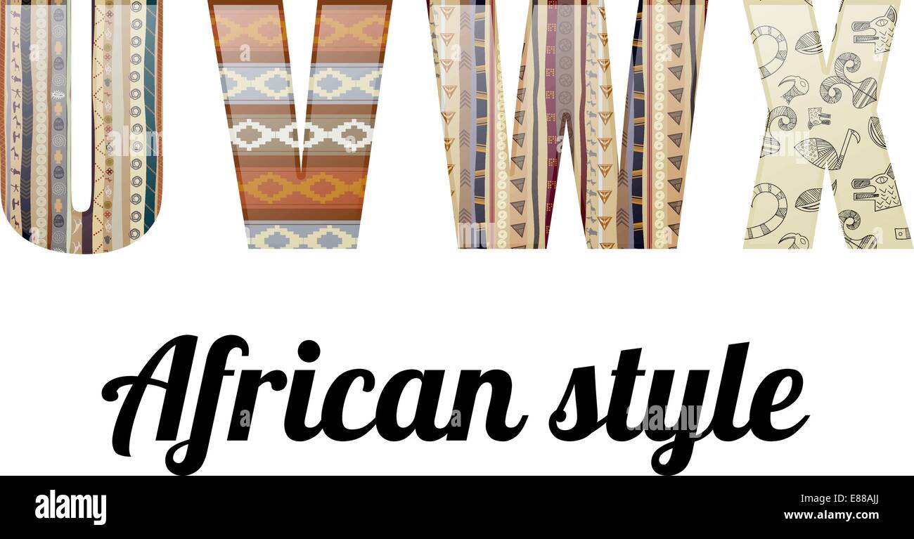 Alphabet in the African style Stock Vector Image & Art - Alamy