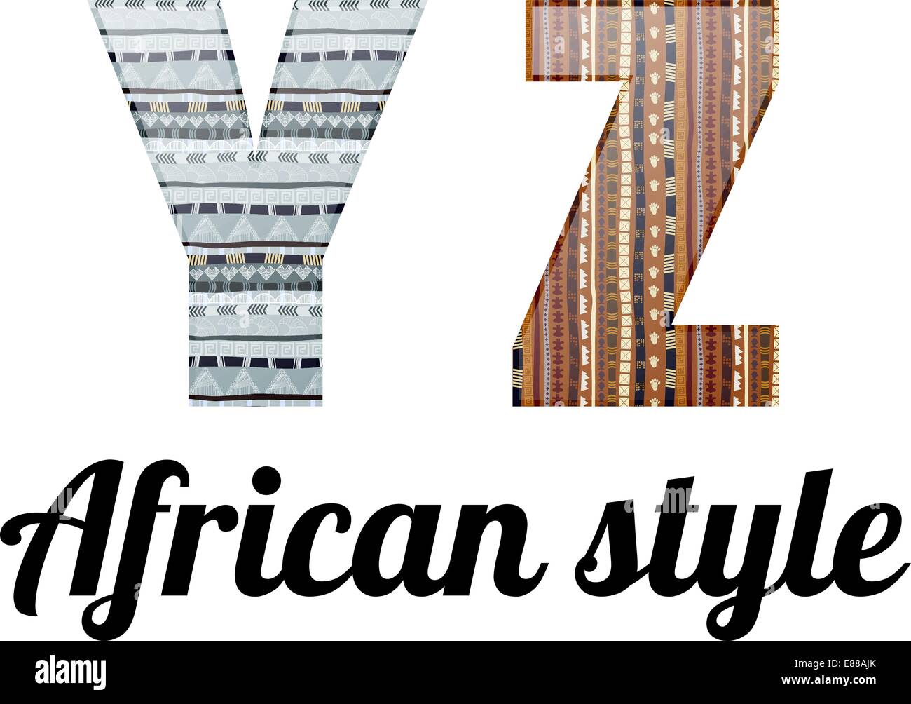 Alphabet. African style Stock Vector Image & Art - Alamy