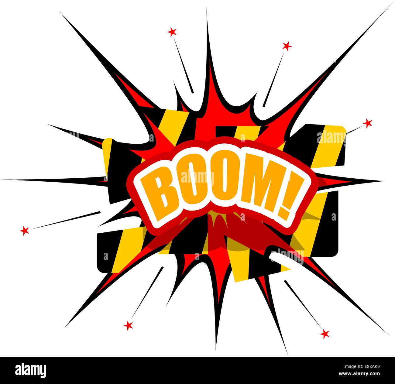 Cartoon BOOM with disrupted barrier Stock Vector Image & Art - Alamy