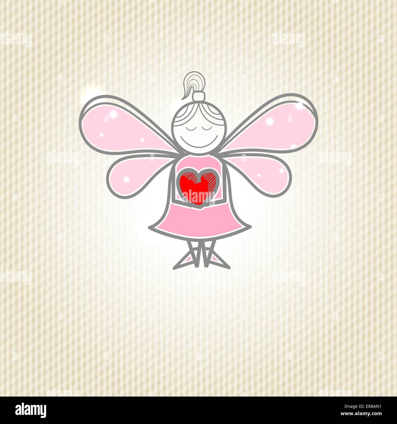 Little fairy with heart in hands Stock Vector Image & Art - Alamy