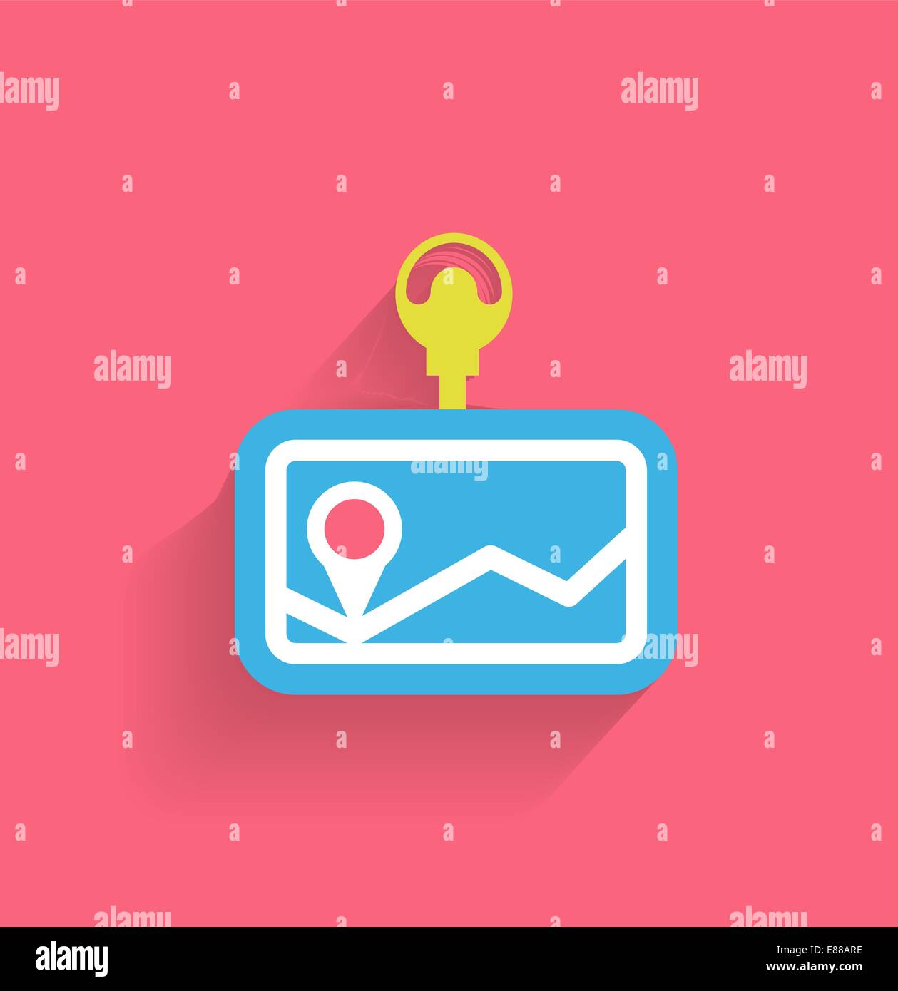 Vector navigation icon modern flat design Stock Vector Image & Art - Alamy
