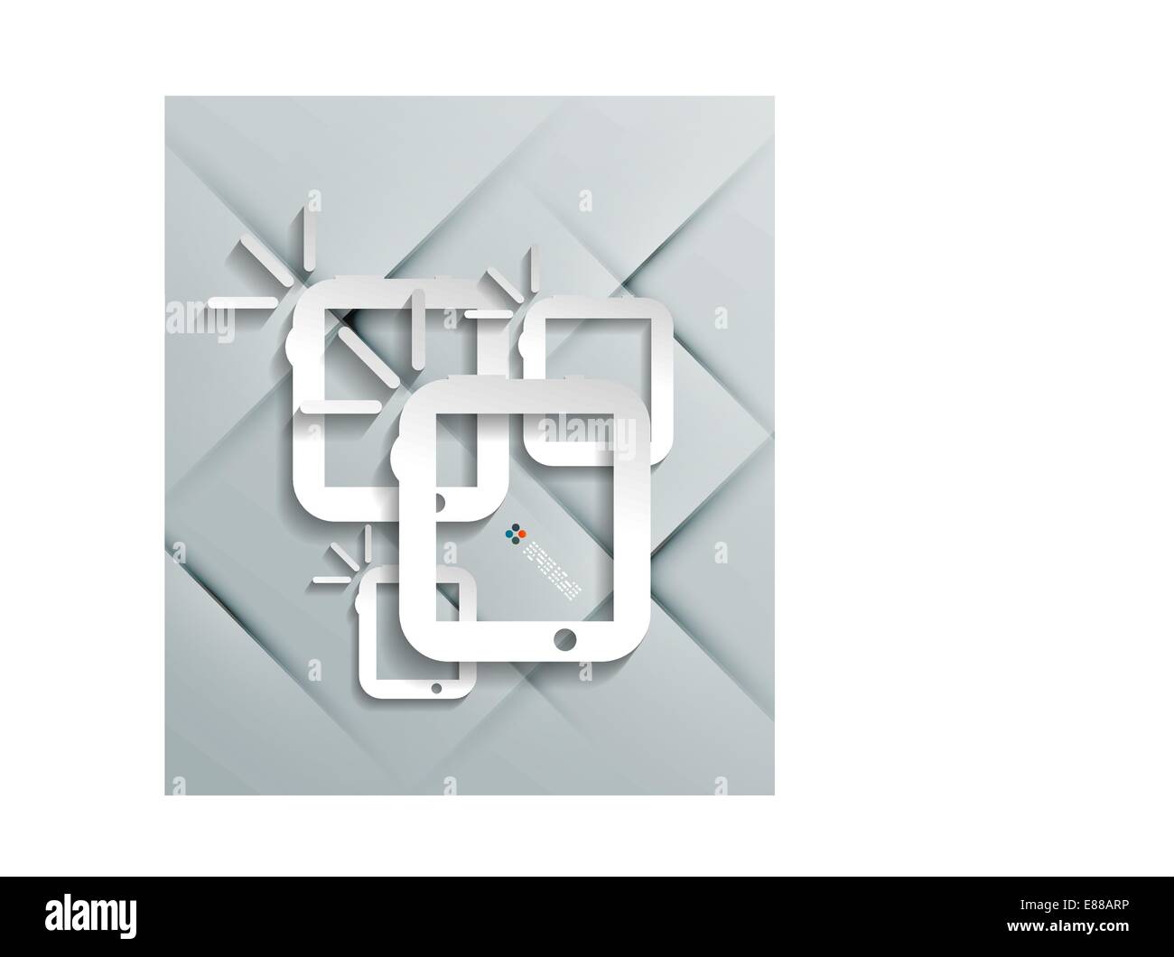 Phone 3d paper concept Stock Vector Image & Art - Alamy