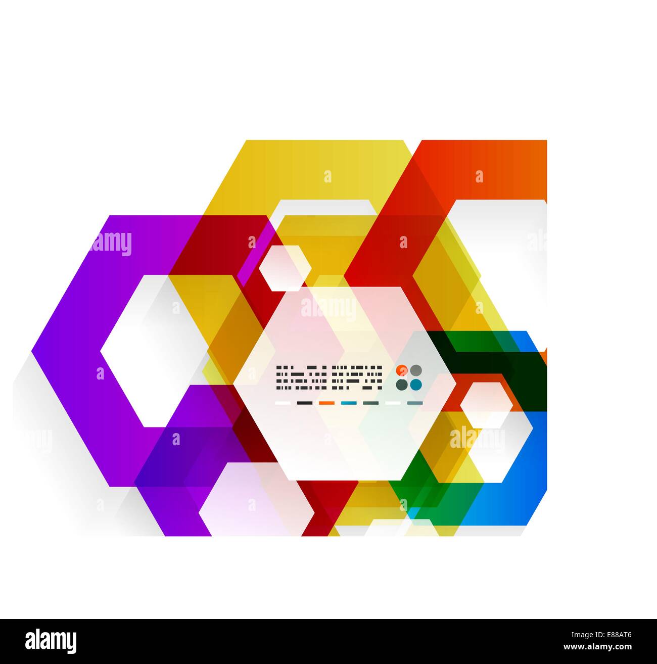 Rainbow hexagons modern design template Stock Vector Image & Art - Alamy