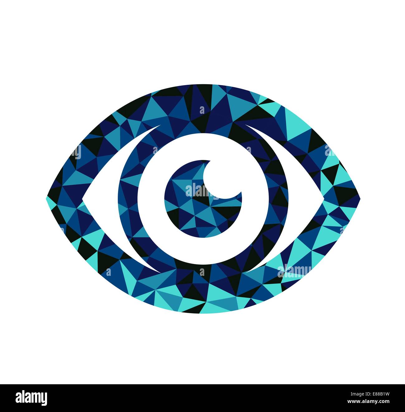 Blue eye triangle pattern design Stock Vector Images - Alamy