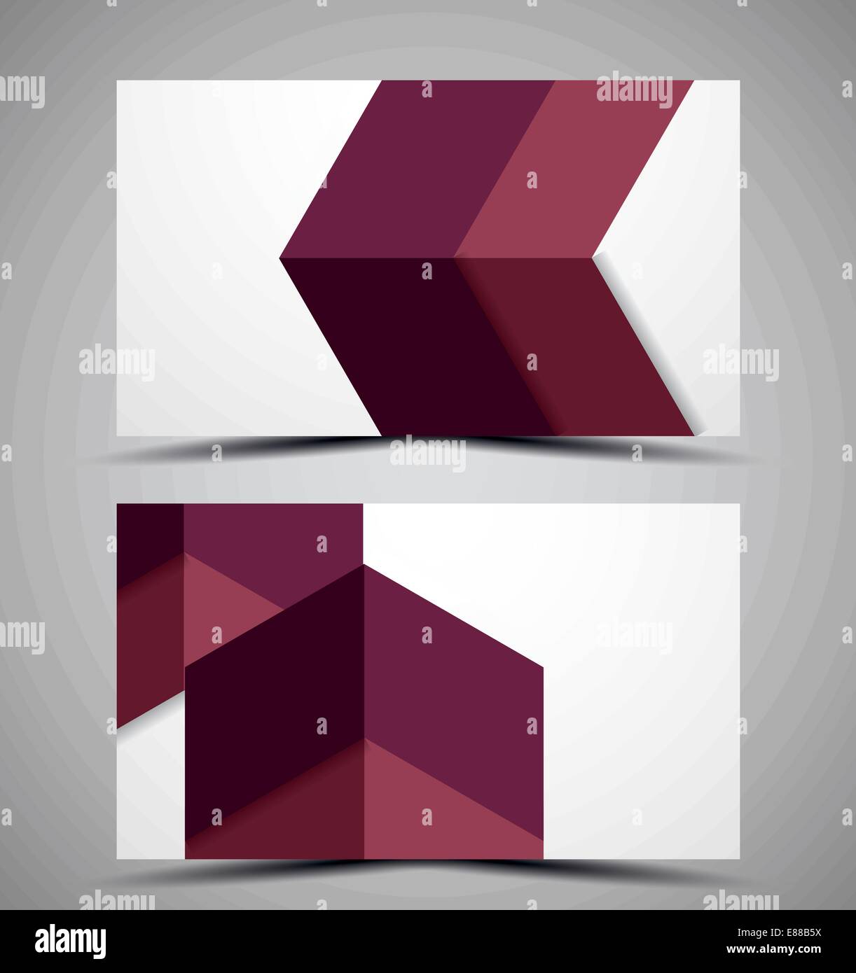 Vector business card design template - colorful geometric shapes. CMYK ...