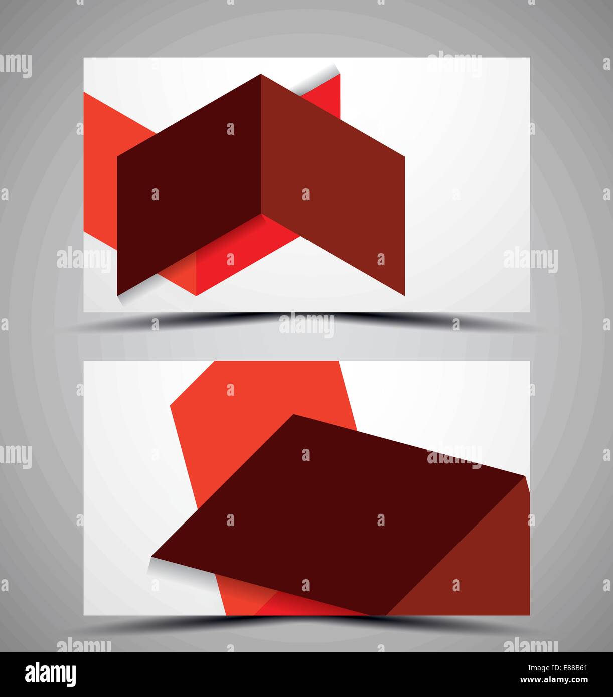 Vector business card design template - colorful geometric shapes. CMYK ...