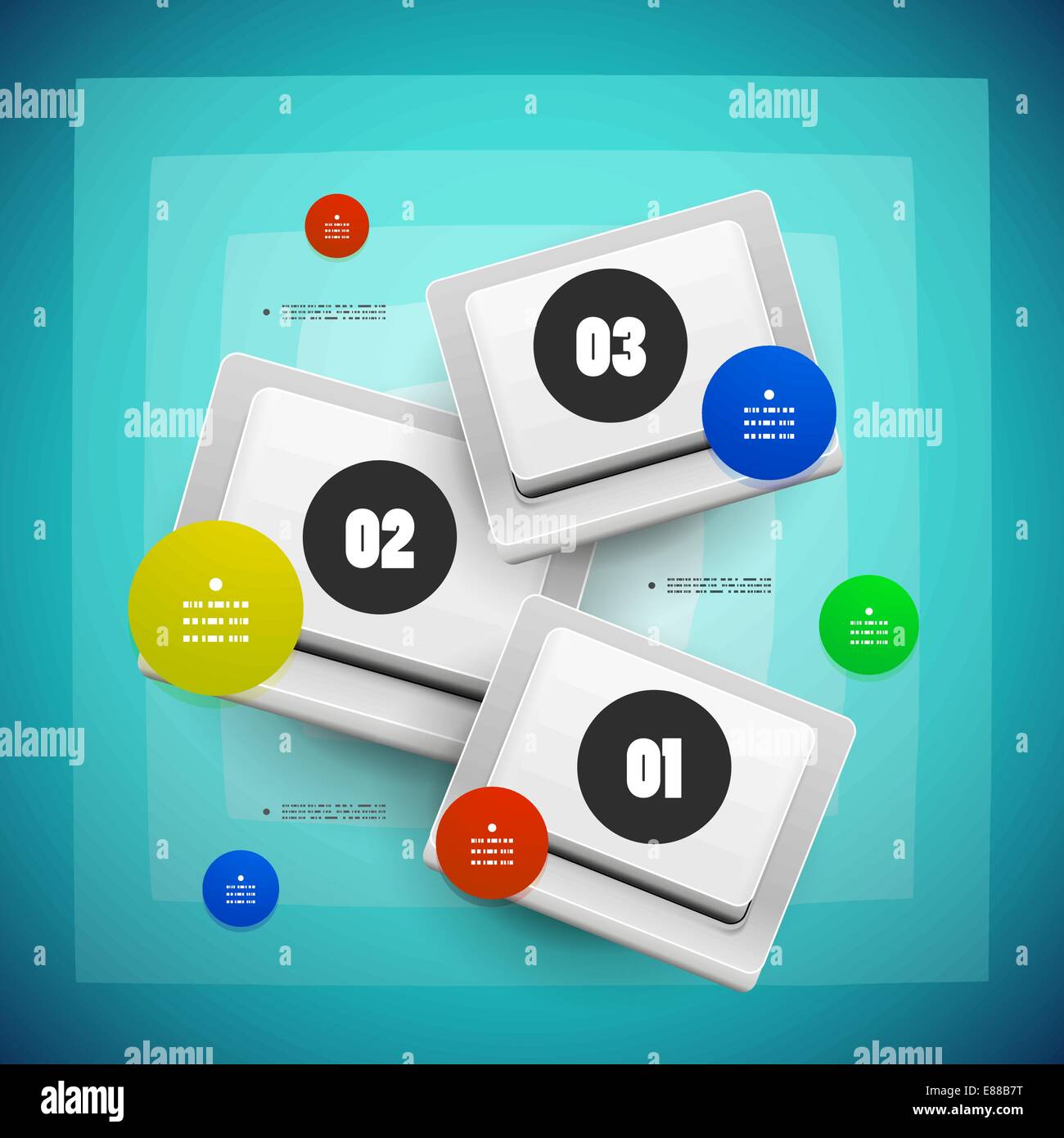 Keys buttons option steps vector template Stock Vector Image & Art - Alamy