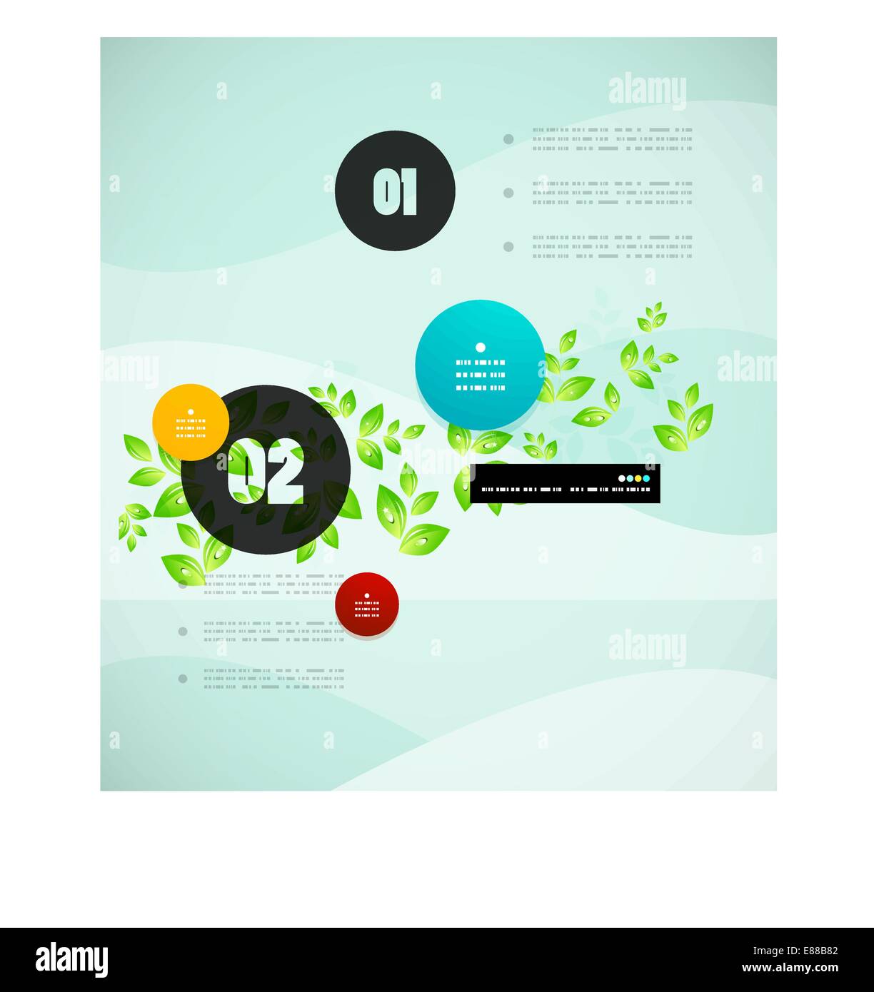 Leaf nature infographics modern vector template Stock Vector Image ...