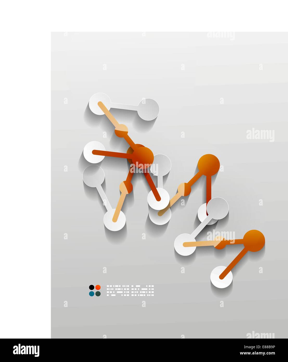 Vector line connection 3d paper design Stock Vector Image & Art - Alamy