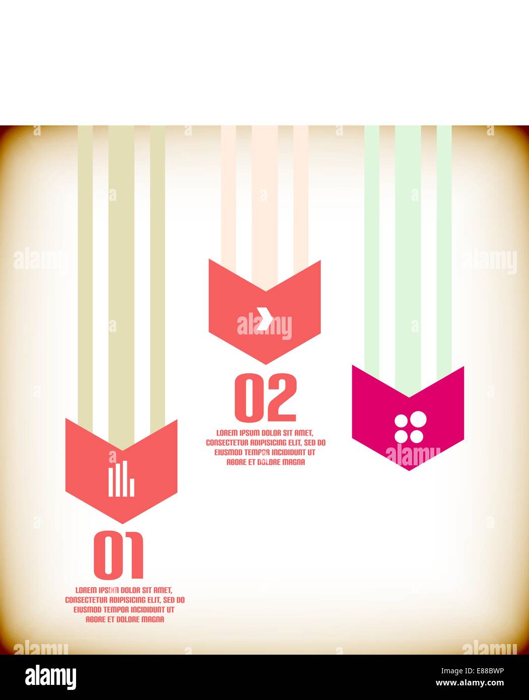 Modern arrow business abstract design template for workflow layout ...