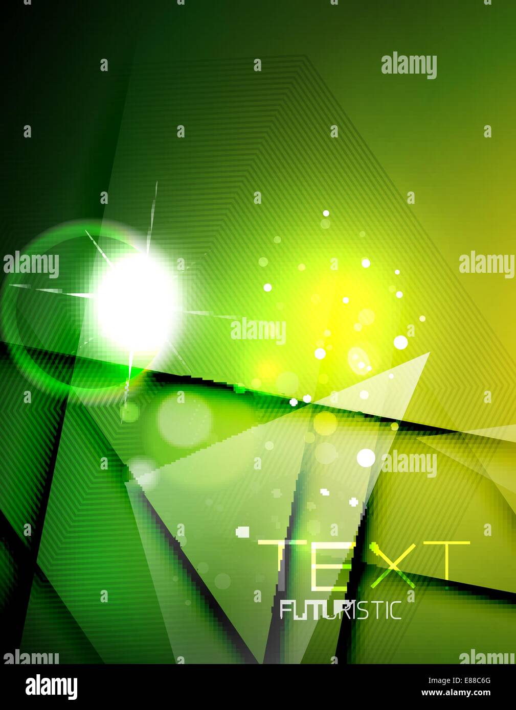 Hi-tech futuristic abstract blurred flares and green colors Stock ...