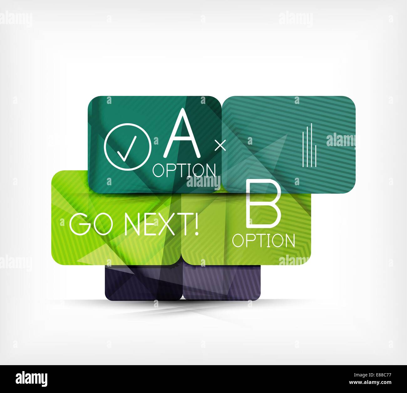 Geometric shaped option banner / infographic box / presentation panel ...