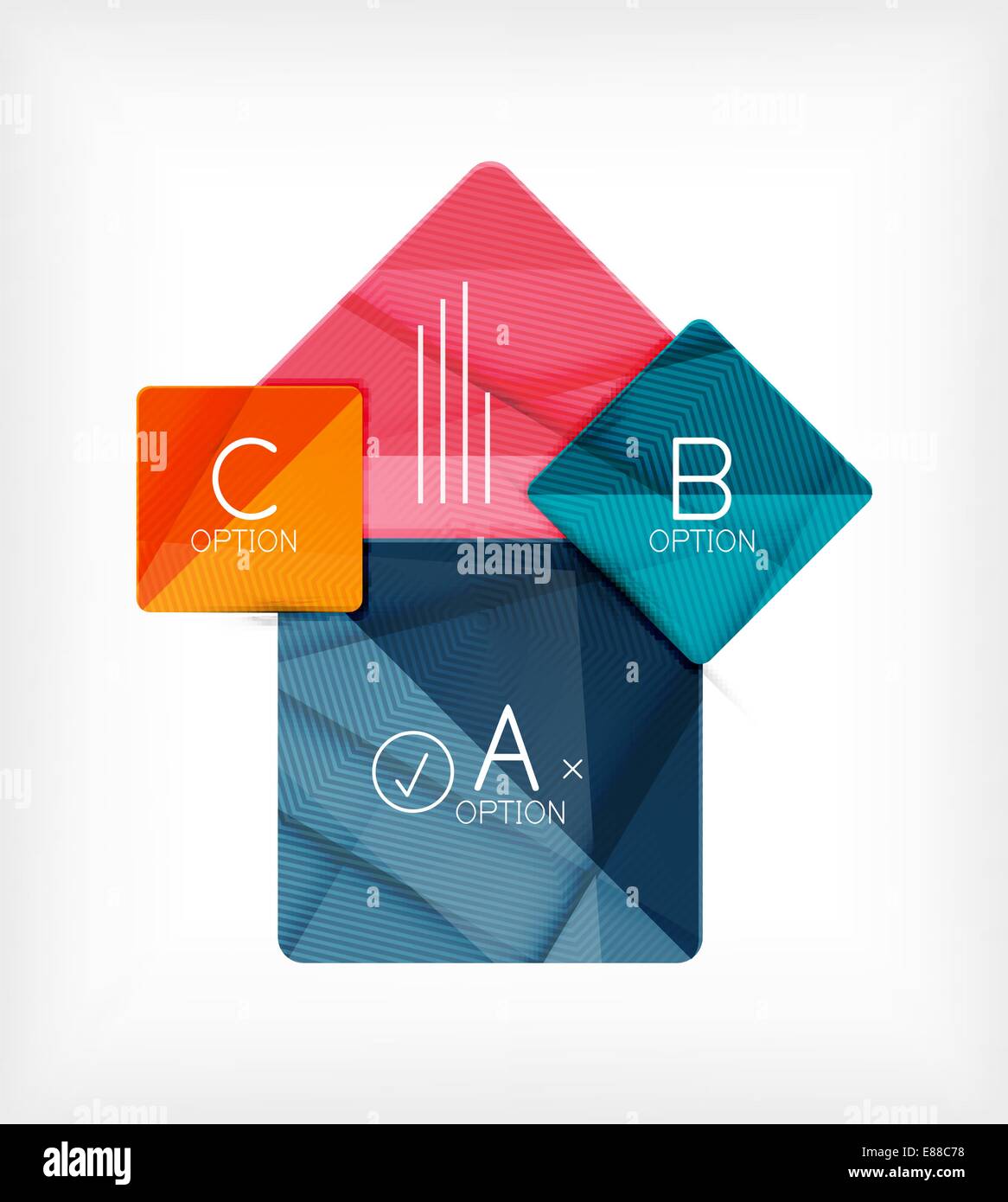 Geometric shaped option banner / infographic box / presentation panel ...