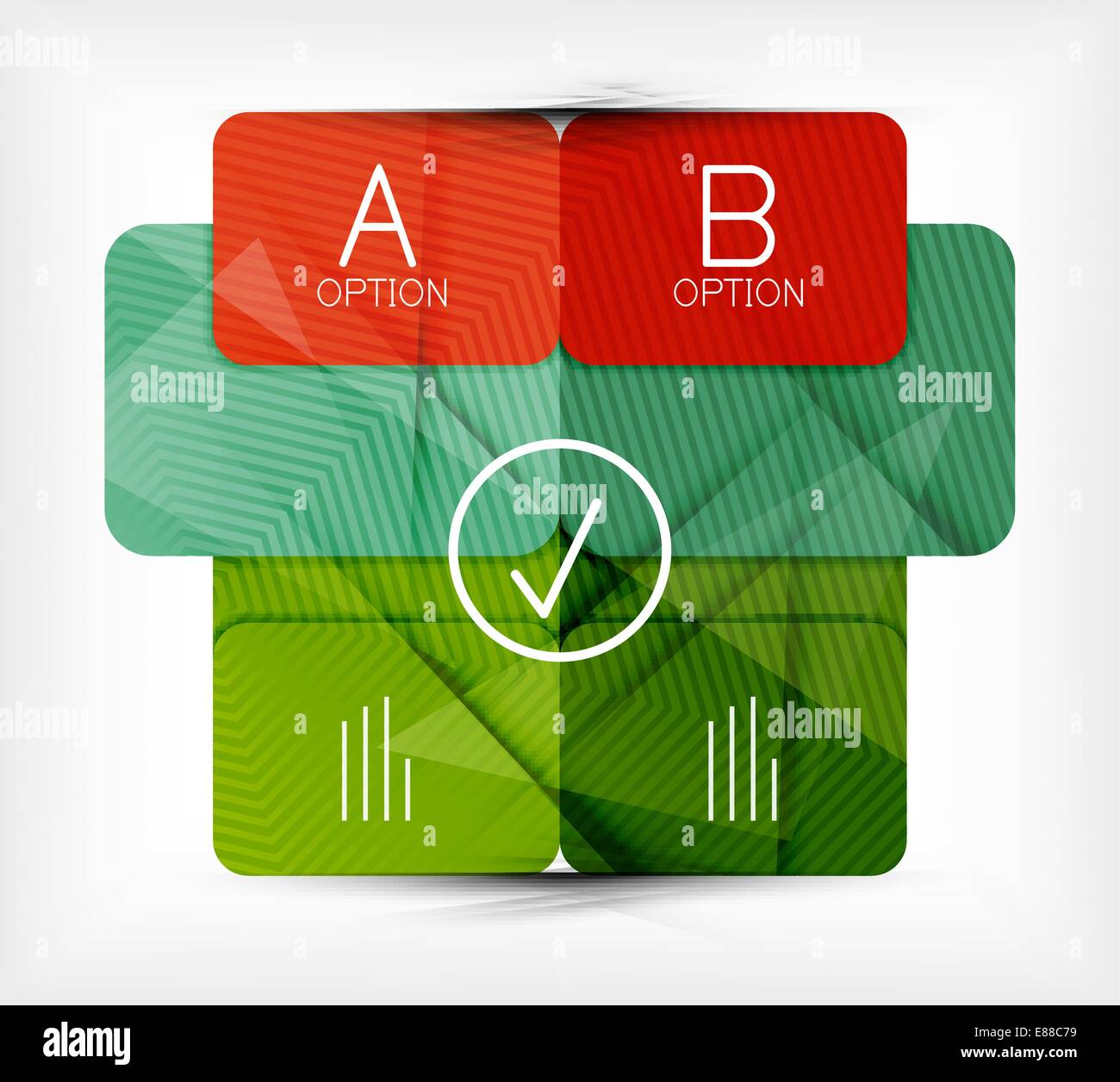 Geometric shaped option banner / infographic box / presentation panel ...