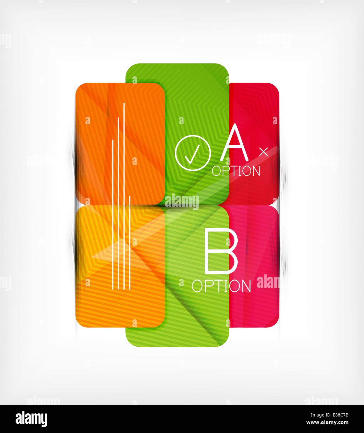 Geometric shaped option banner / infographic box / presentation panel ...