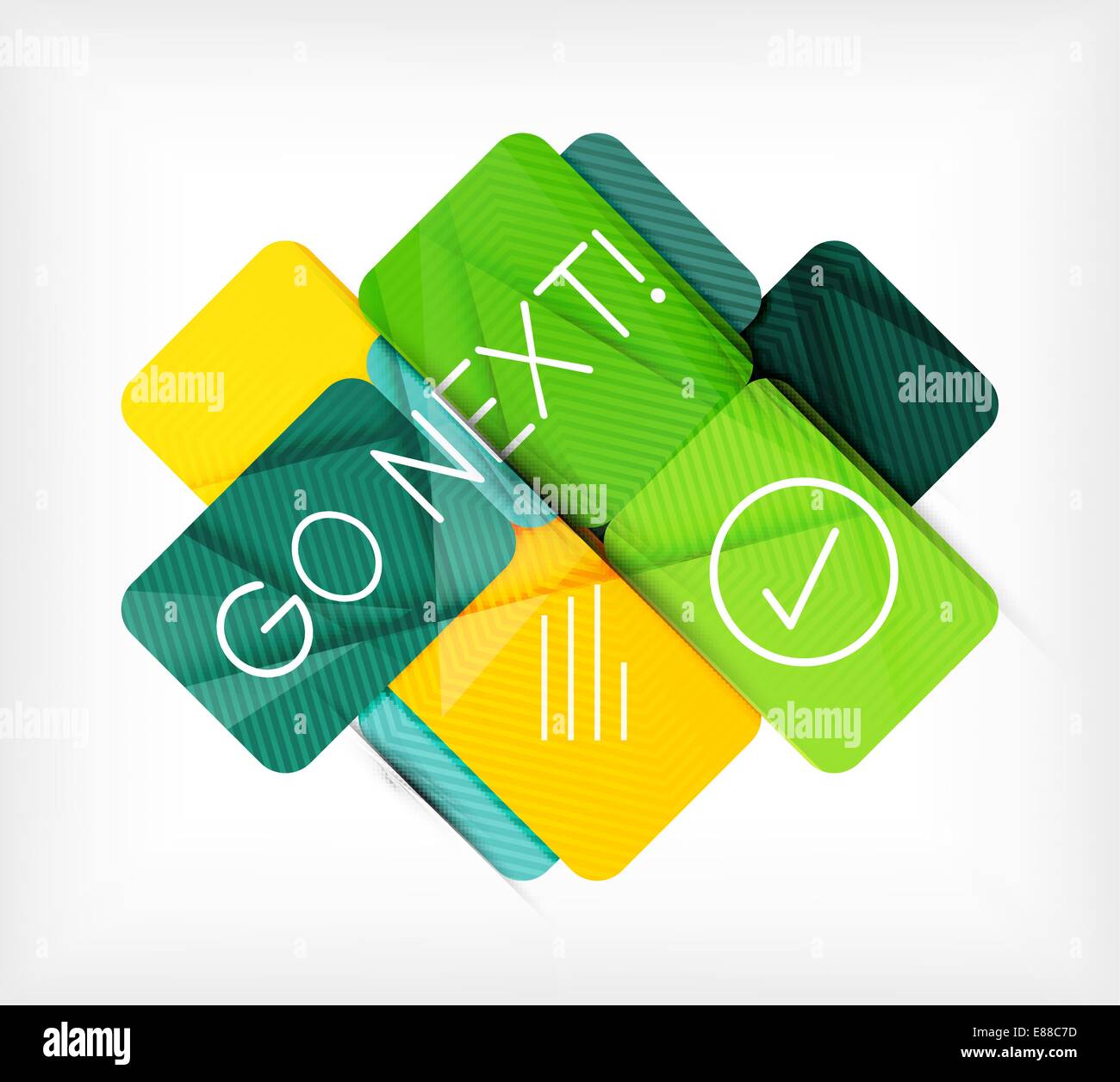 Geometric shaped option banner / infographic box / presentation panel ...