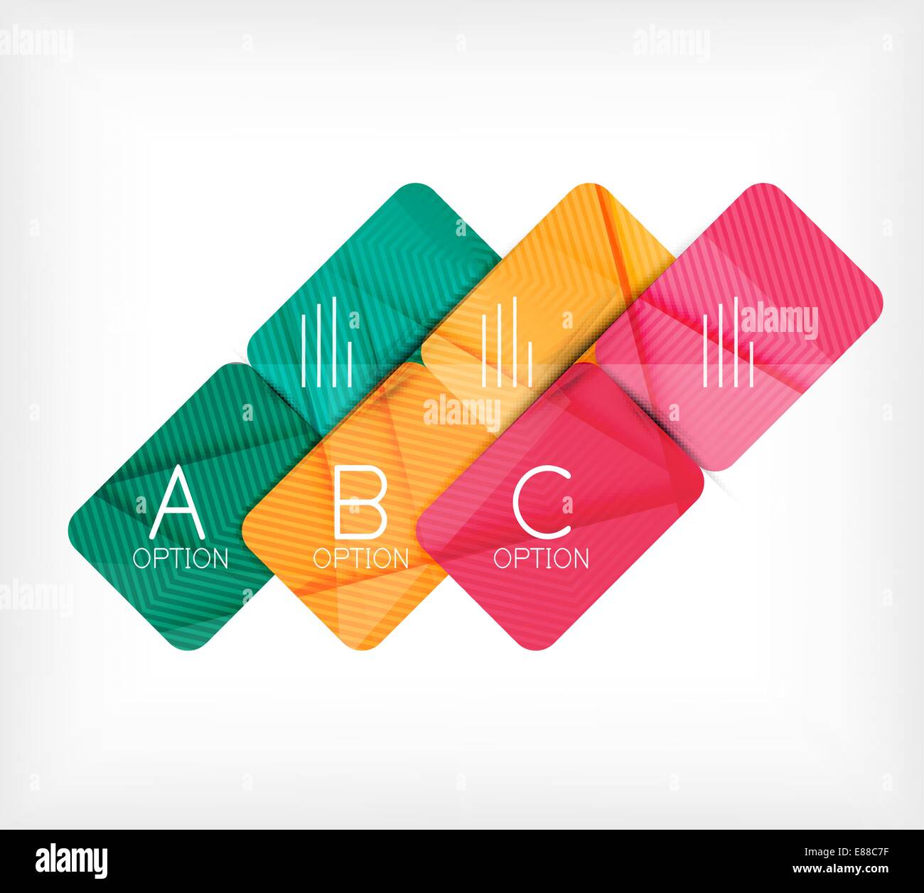 Geometric shaped option banner / infographic box / presentation panel ...