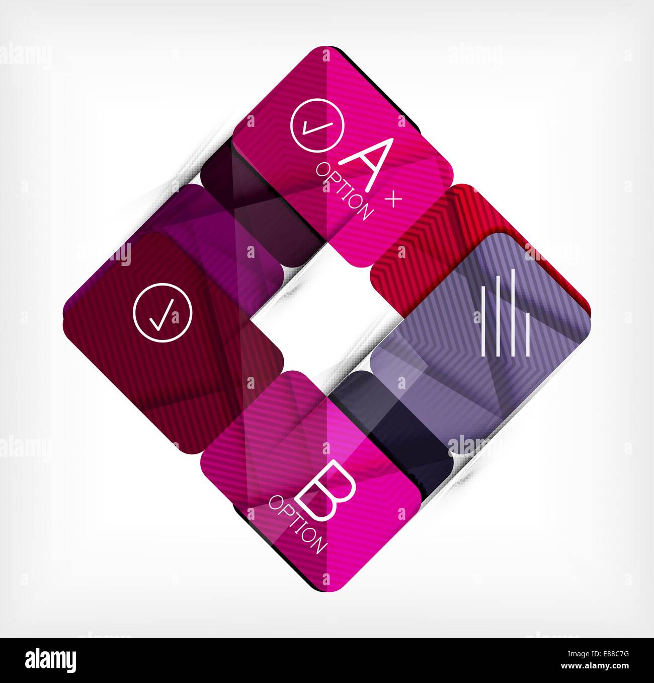 Geometric shaped option banner / infographic box / presentation panel ...